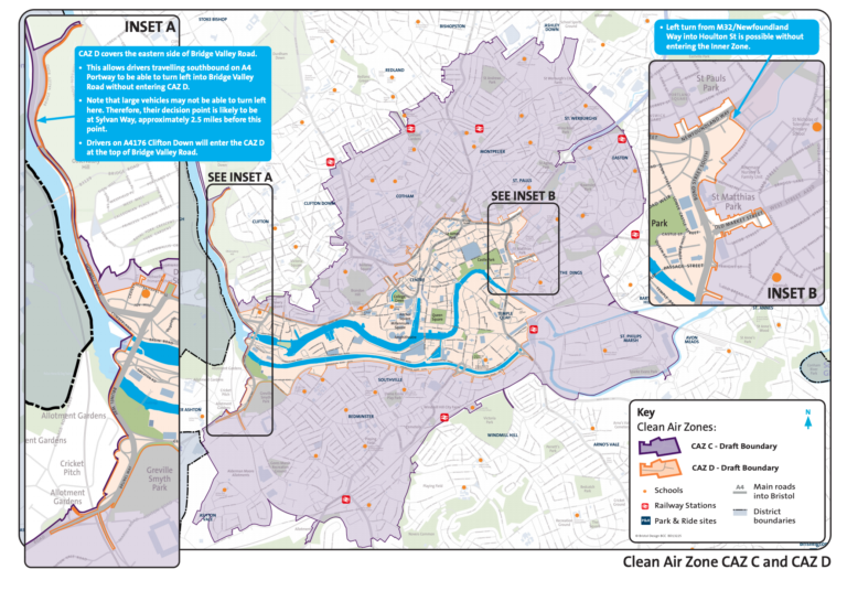 Potential Bristol CAZ maps revealed | CiTTi Magazine