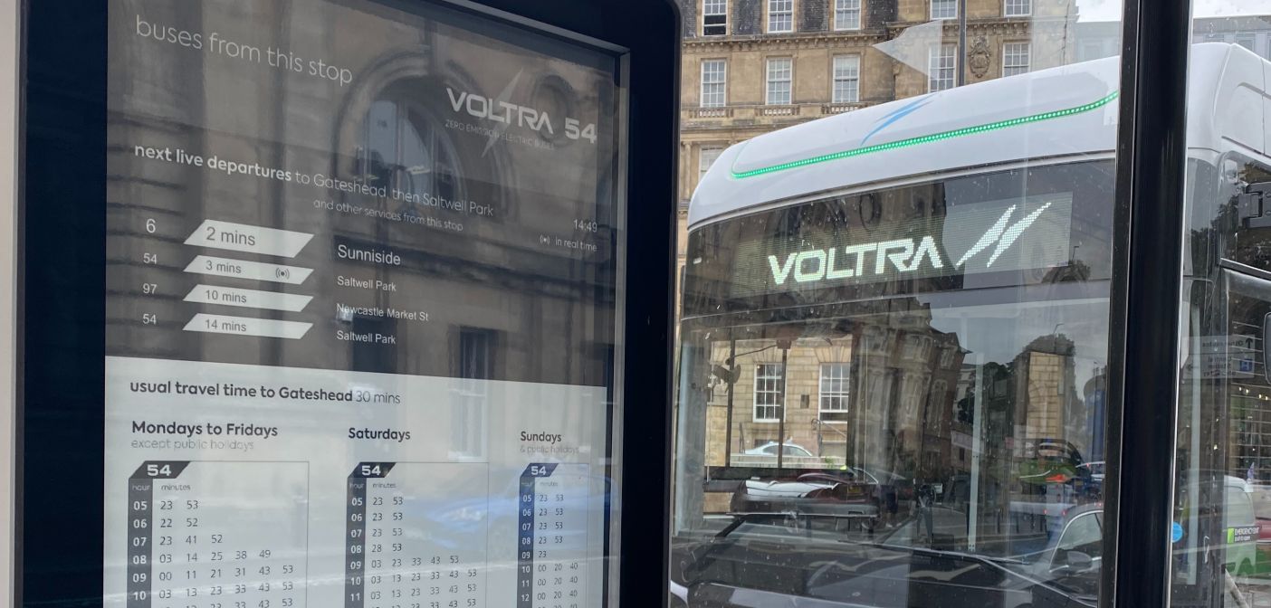 Solar-powered digital bus information displays deployed in Newcastle ...