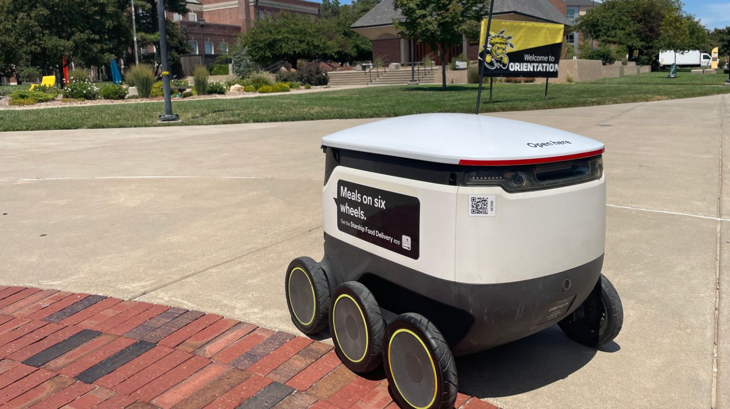 Wichita State University introduces fleet of food delivery robots